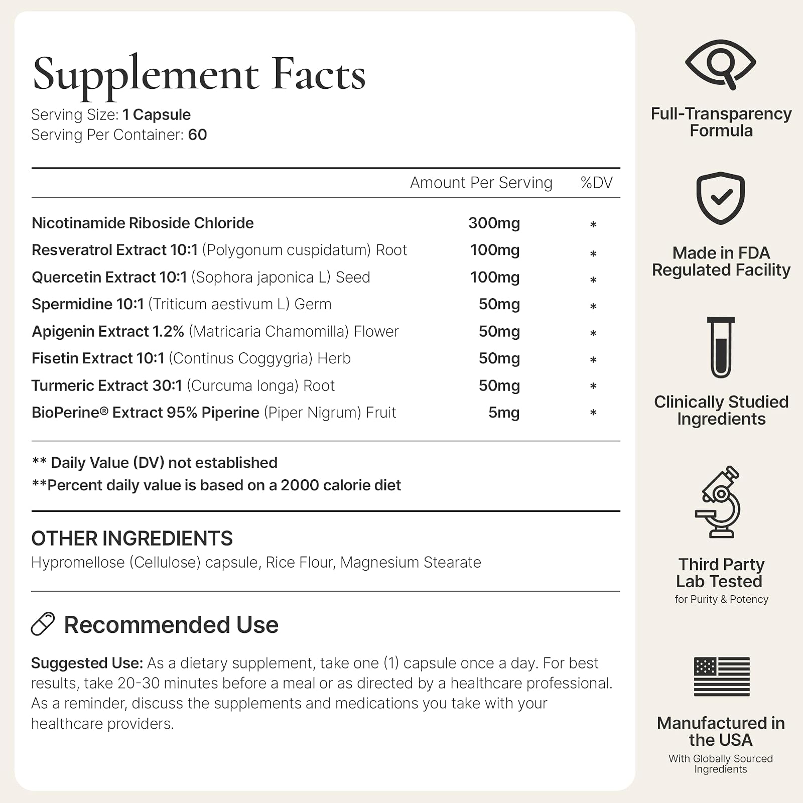 NAD+ capsules for enhanced wellness