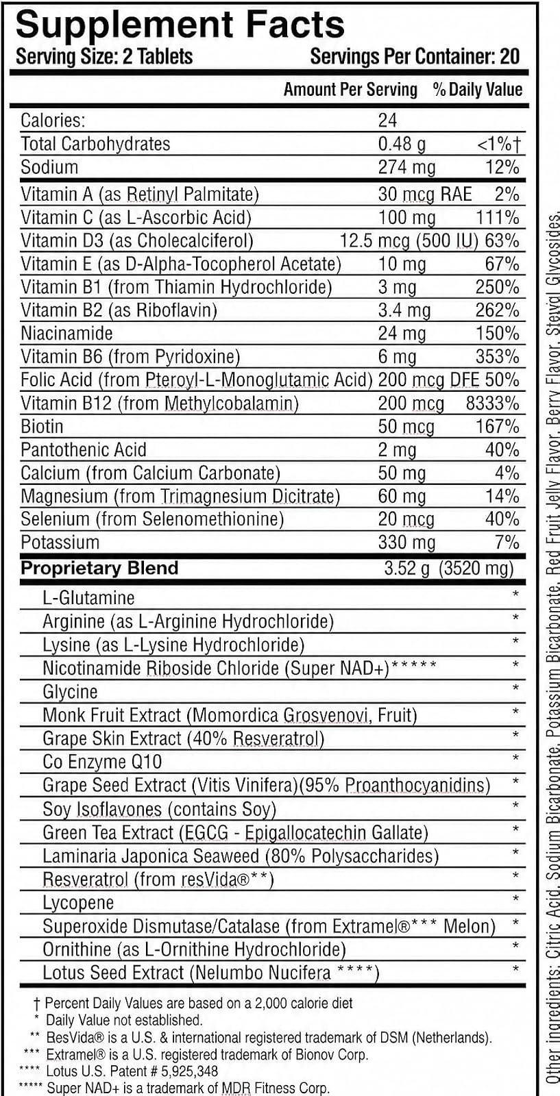 NAD+ drink mix for wellness