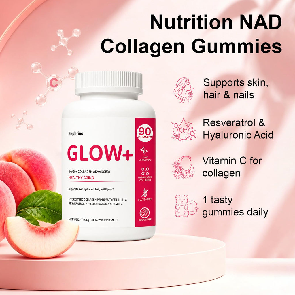 NAD+ infused collagen gummies for beauty