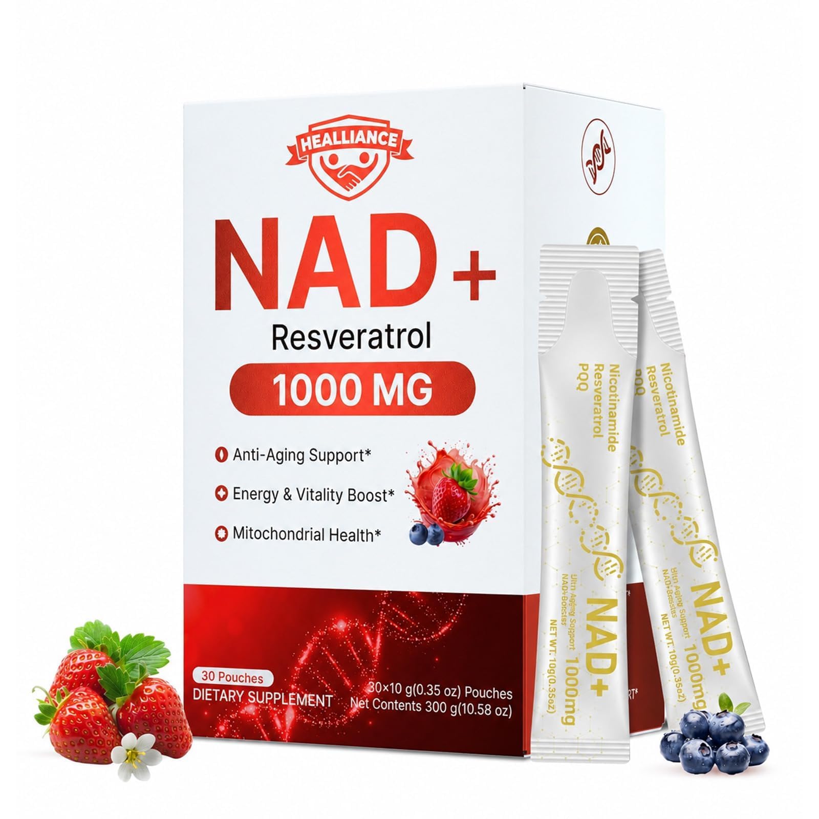 NAD liquid supplement packets