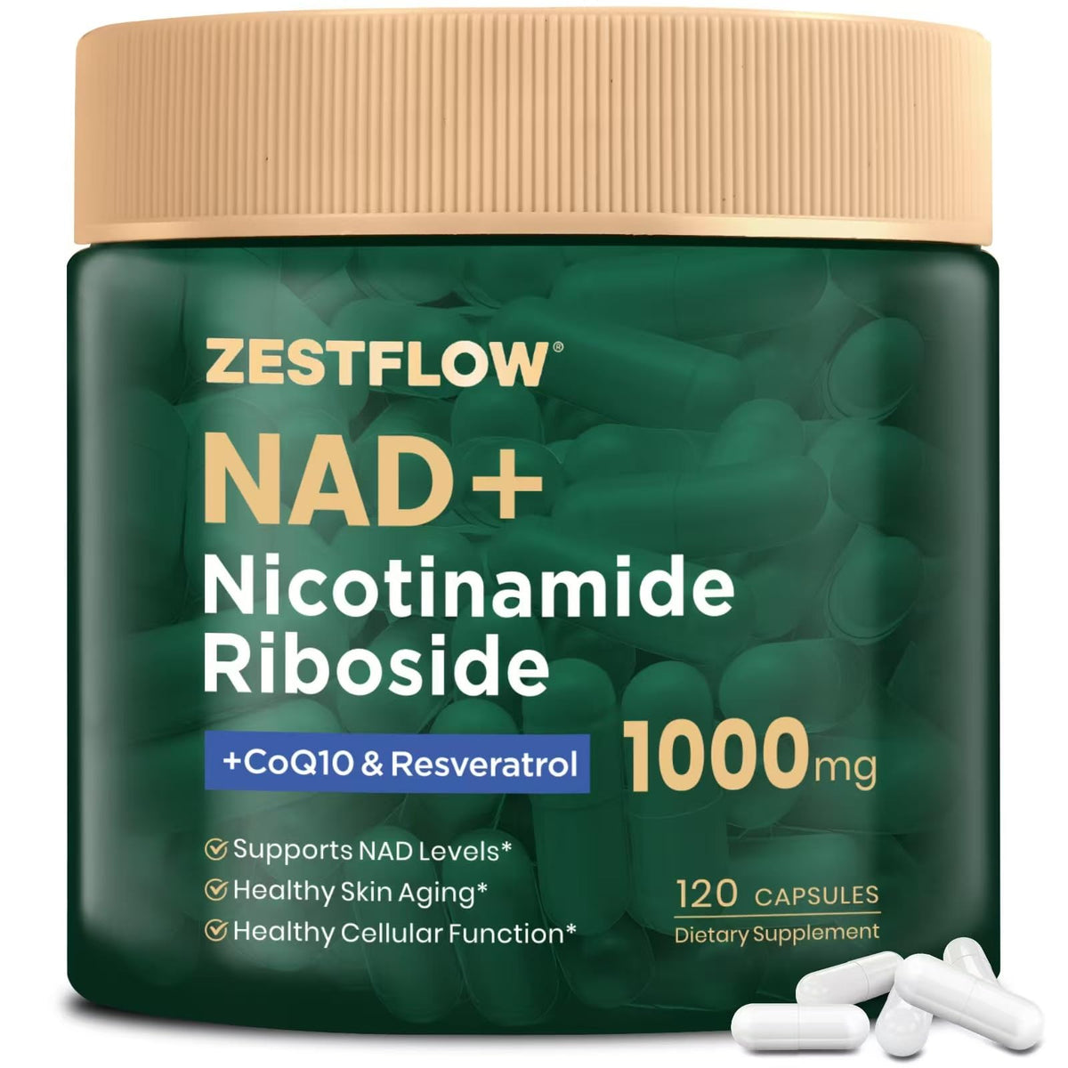 NAD+ Nicotinamide Riboside capsules for energy