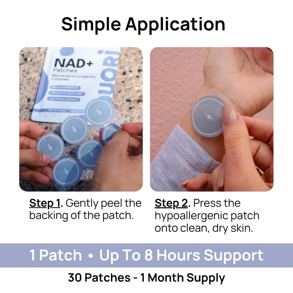 NAD+ patches for active lifestyle