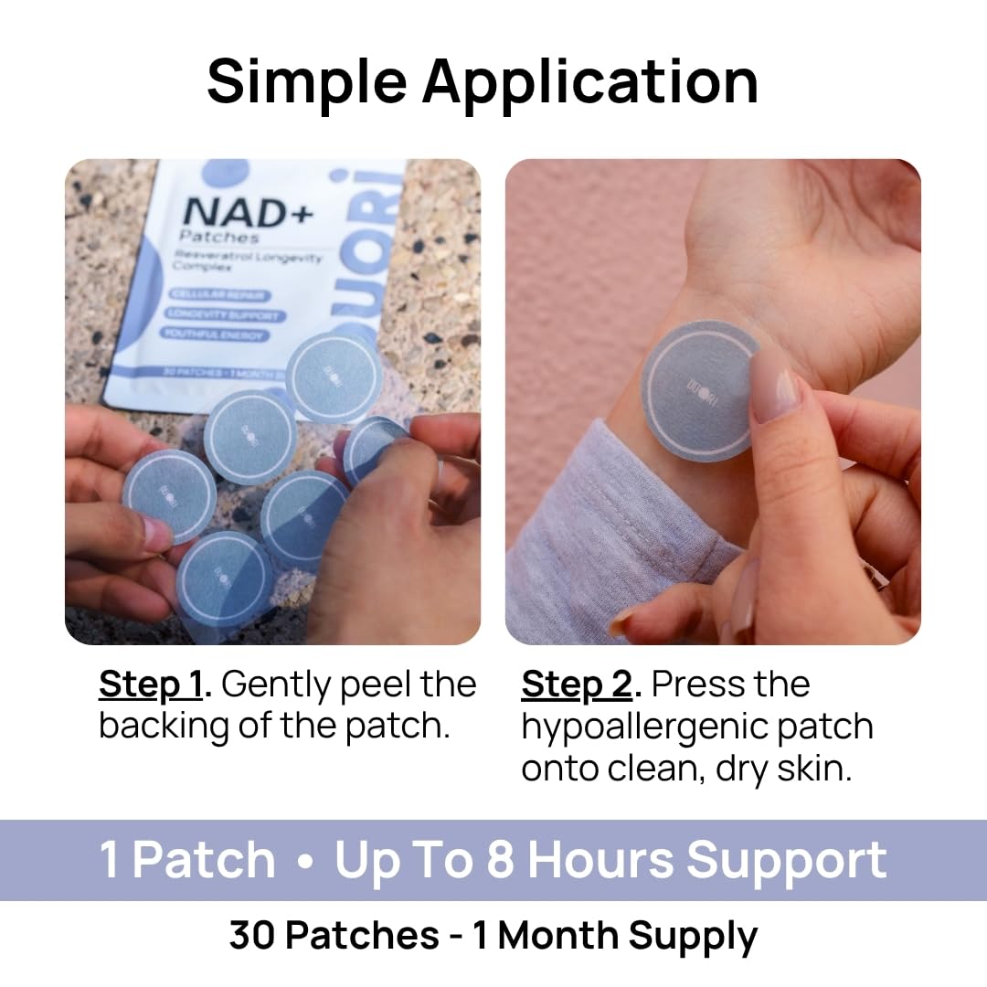 NAD+ patches for active lifestyle