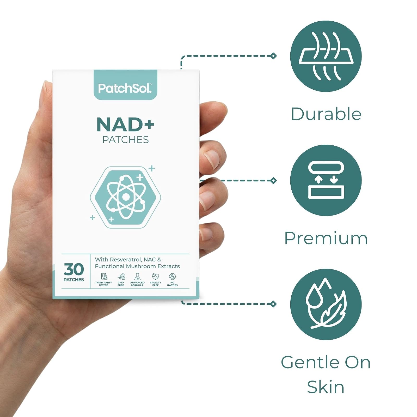 NAD+ patches for enhanced wellness