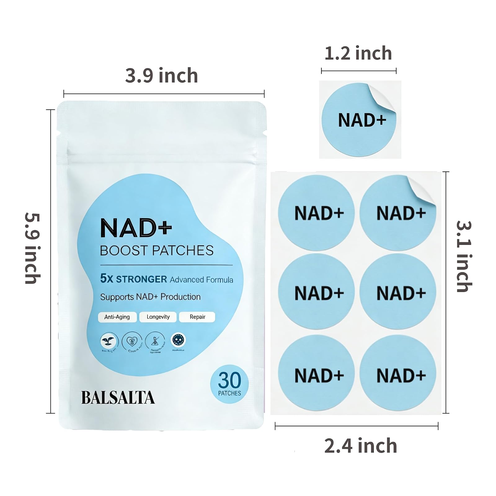 NAD+ patches for improved overall health
