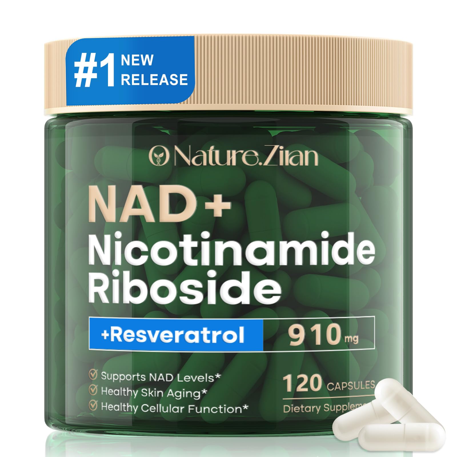 NAD+ Resveratrol antioxidant capsules