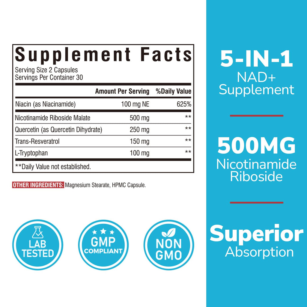 NAD Resveratrol for cellular health