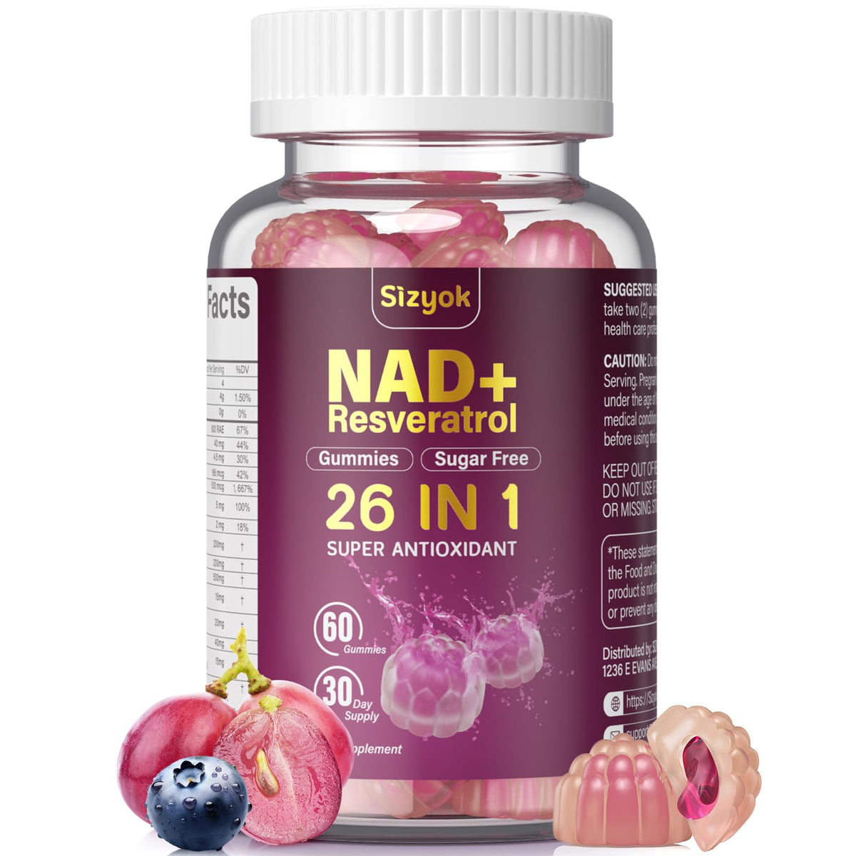 NAD Resveratrol Gummies for adults