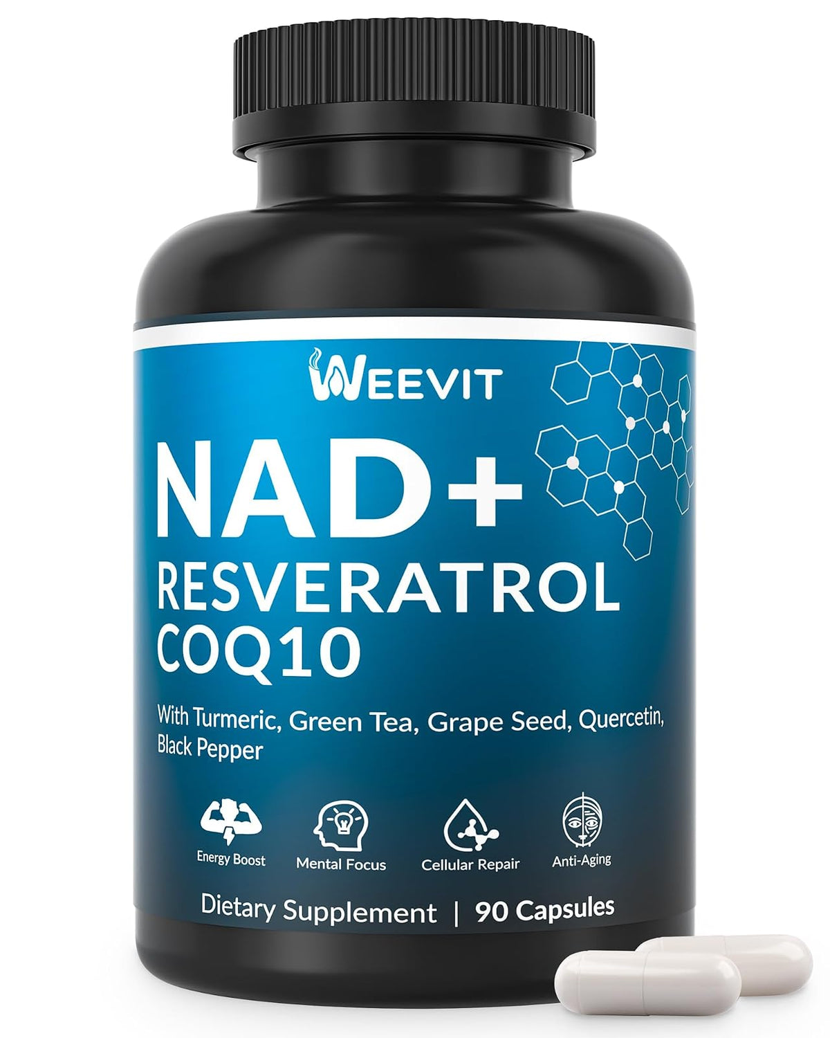 NAD+ resveratrol supplement for vitality