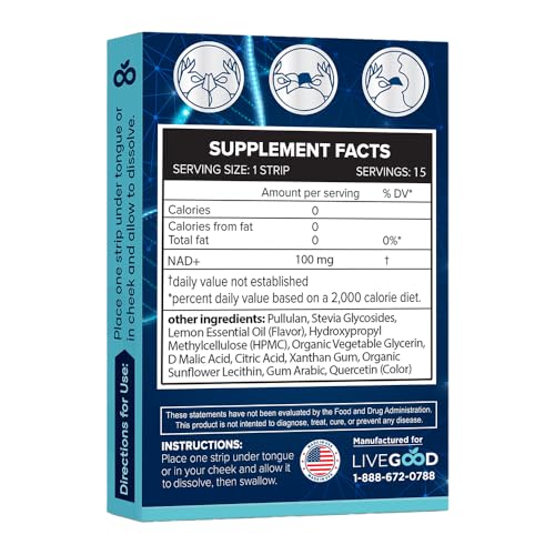 NAD+ strips for enhanced vitality