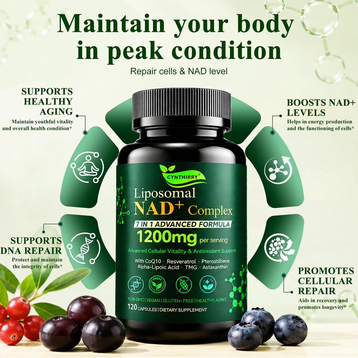 NAD+ supplement for enhanced focus