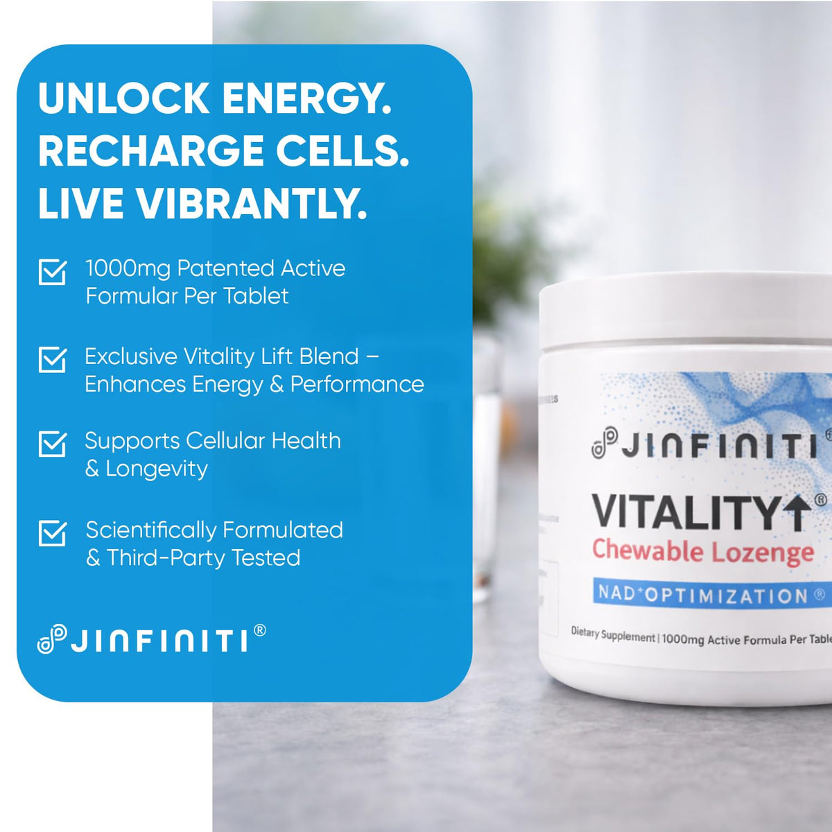 NAD+ supplement for enhanced vitality