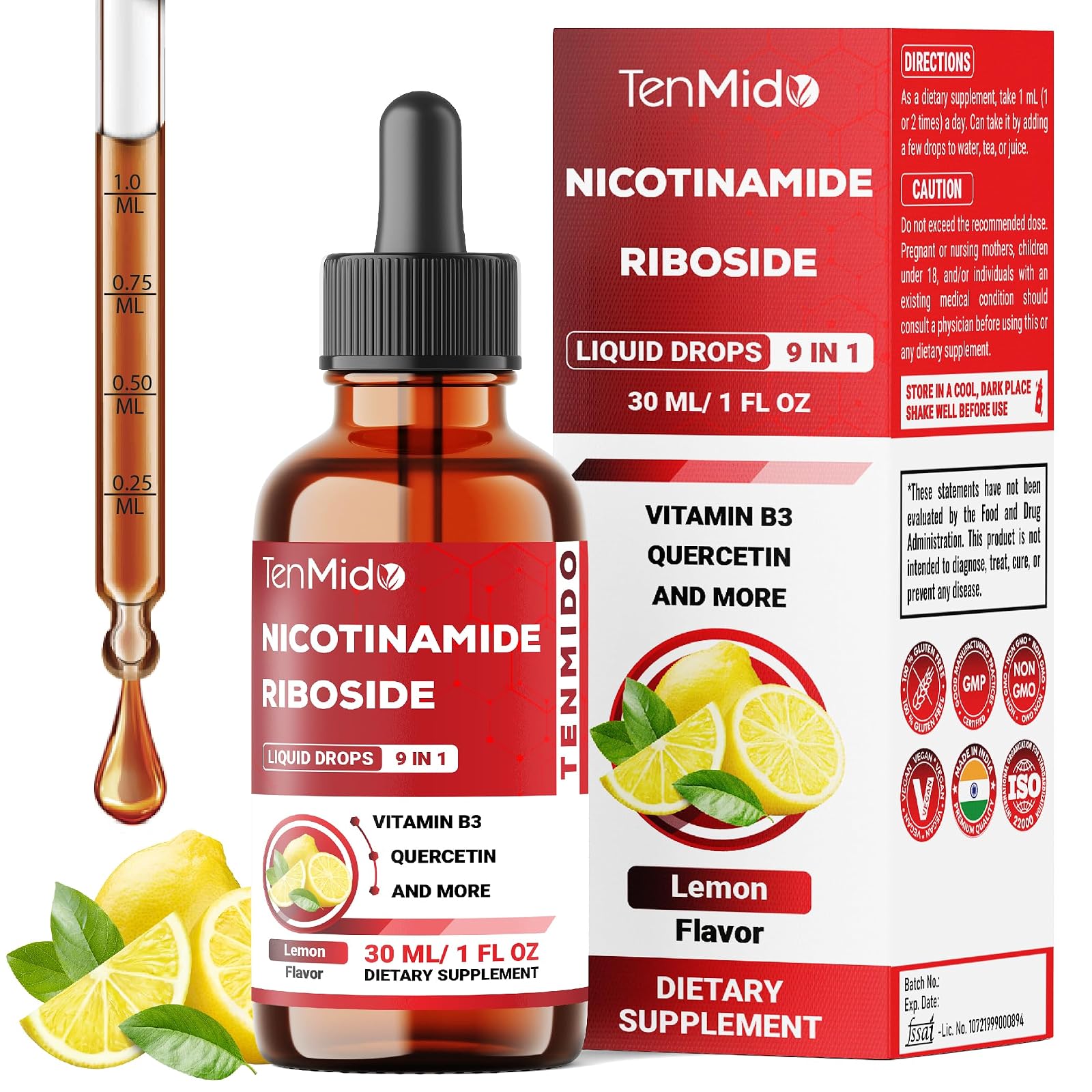 NAD+ supplement liquid drops benefits