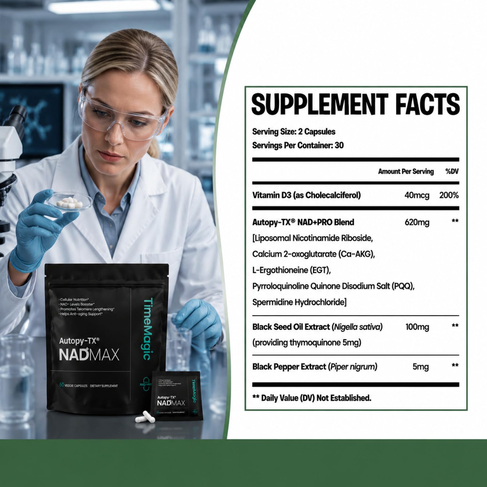 NAD+ supplement to support metabolism