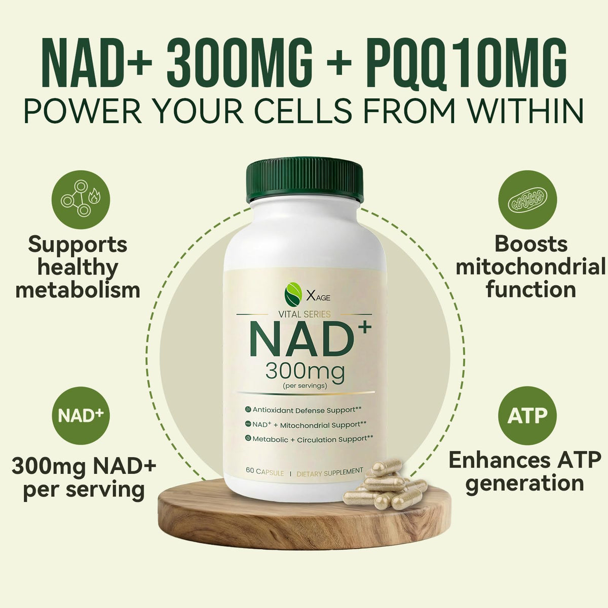NAD+ support for cellular health
