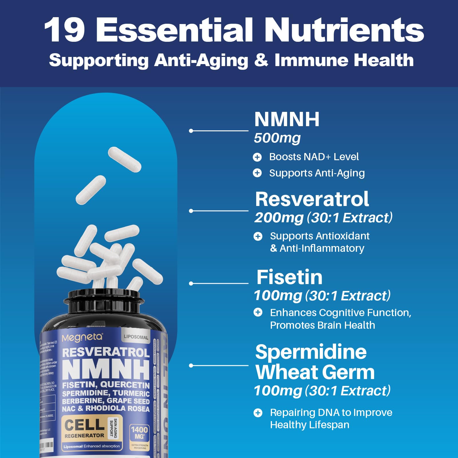 NAD+ support for healthy aging