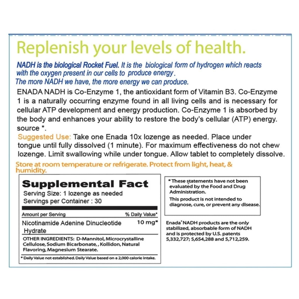 NADH 10 mg vitamin B12 benefits