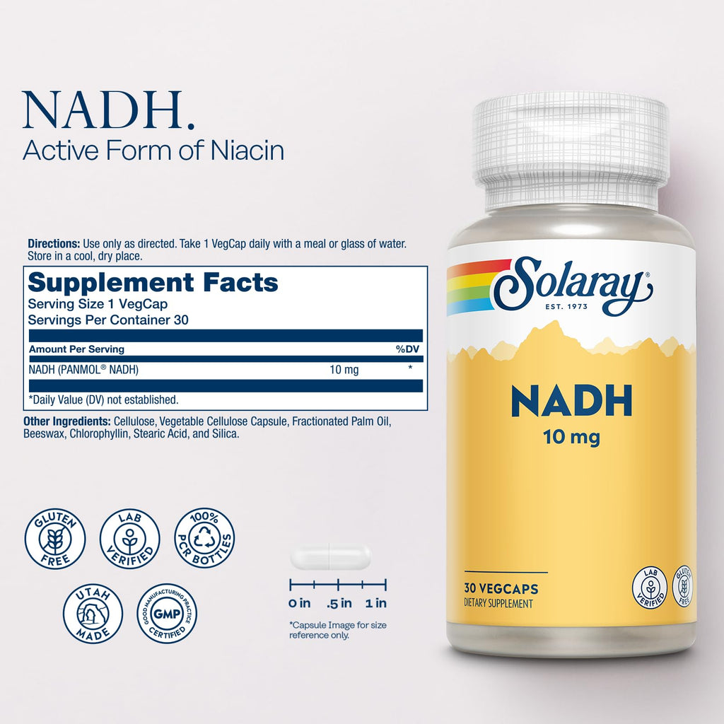 NADH 30 VegCaps for mental clarity