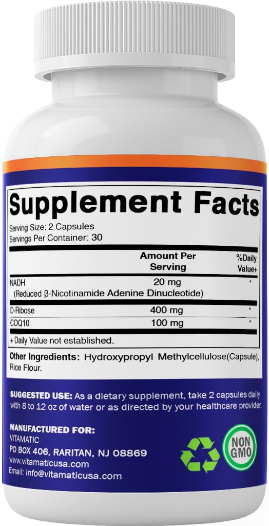 NADH capsules for daily wellness