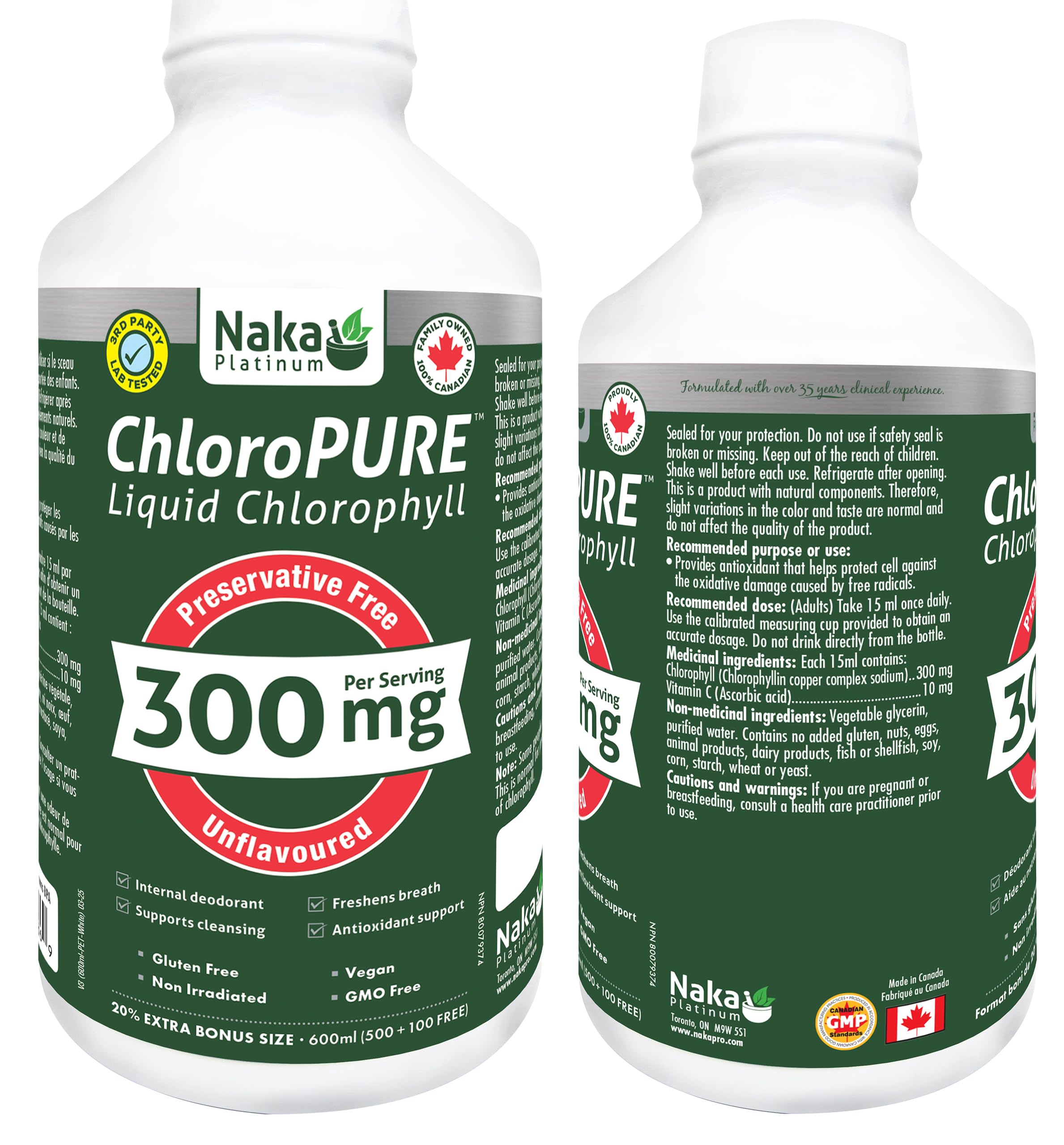 Naka Platinum chlorophyll liquid supplement