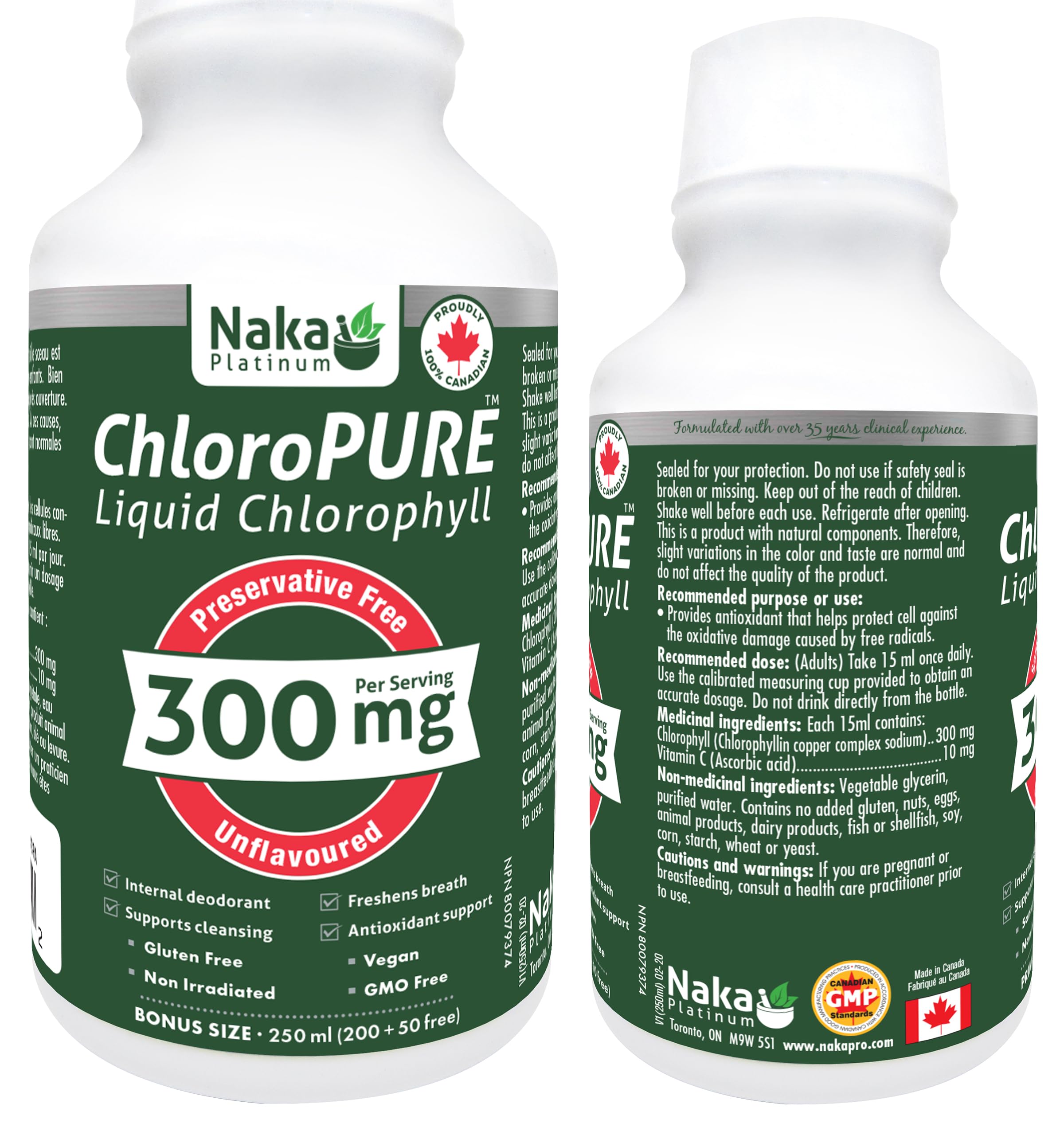 Naka Platinum chlorophyll liquid supplement