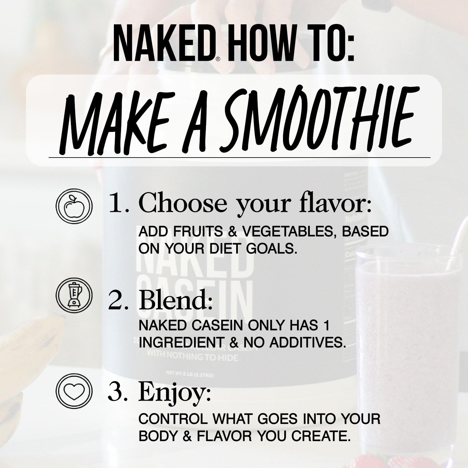 NAKED casein for healthy snacking