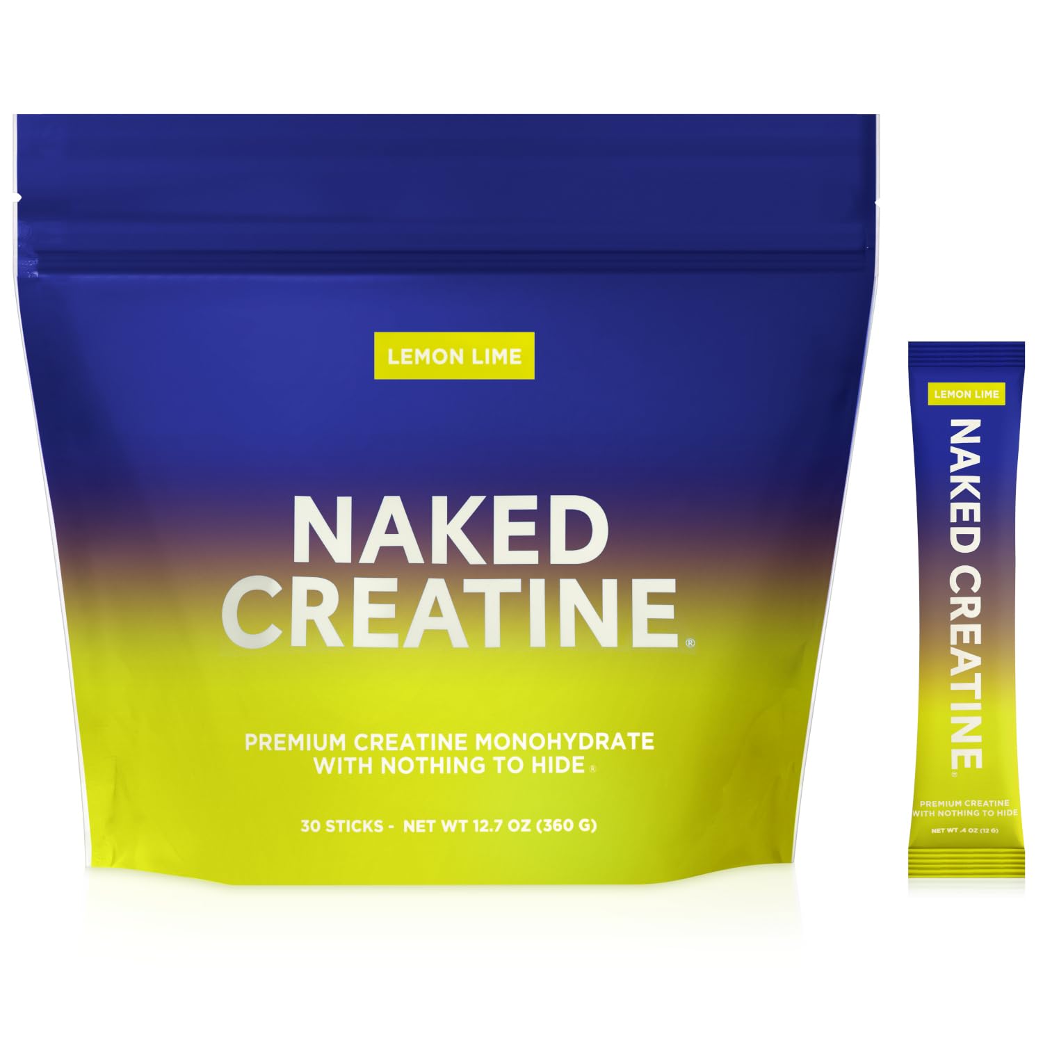 NAKED creatine monohydrate stick packs