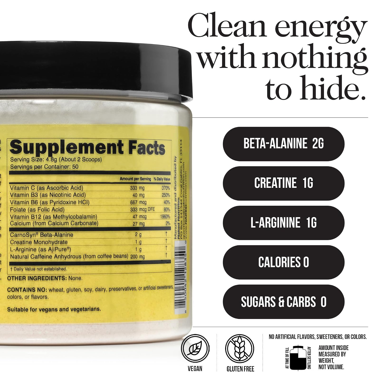NAKED energy powder for workout performance