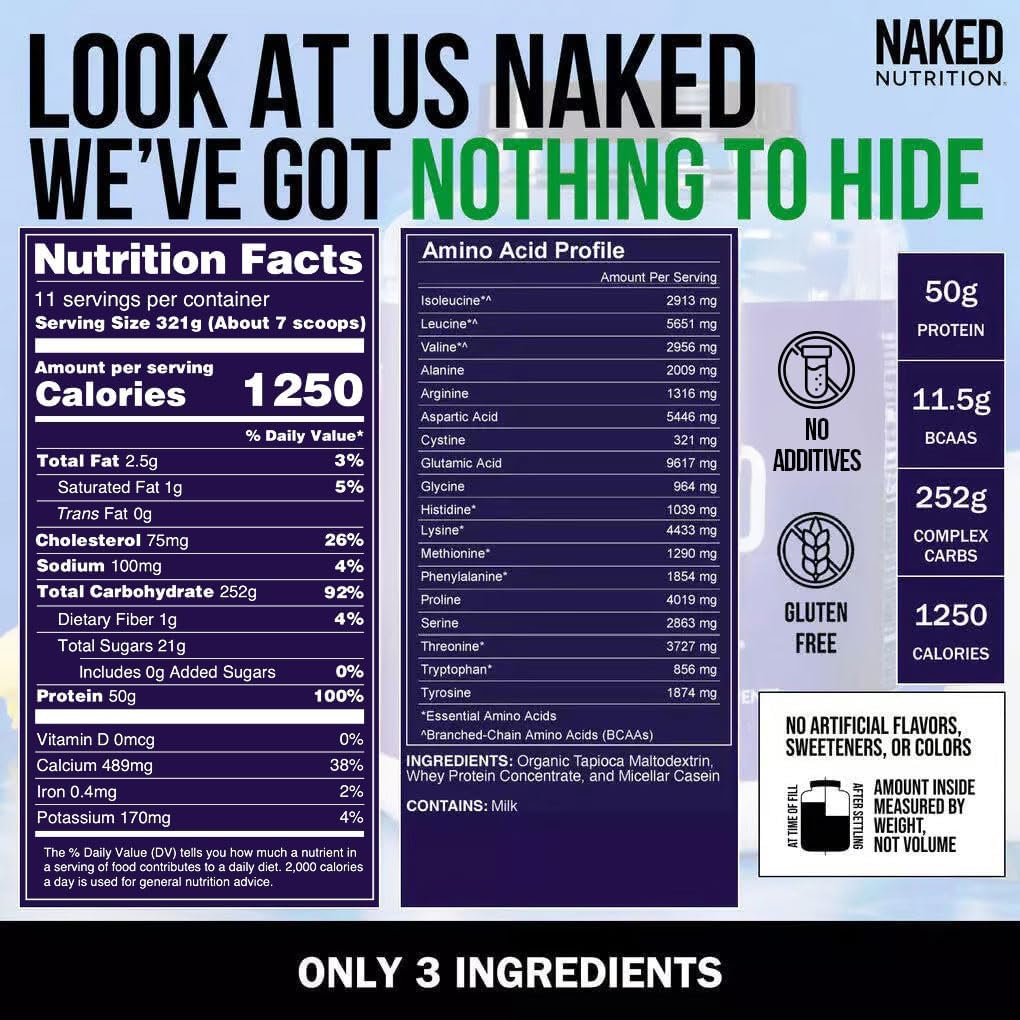 Naked Mass 1250 calorie formula