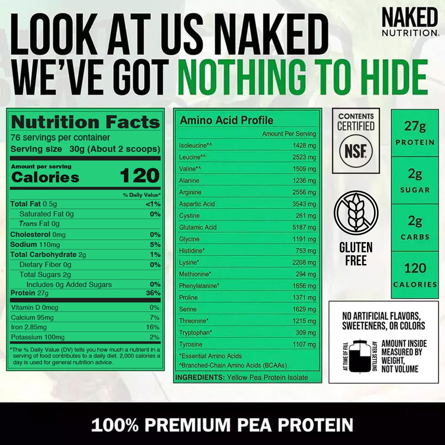 NAKED pea protein for protein bars