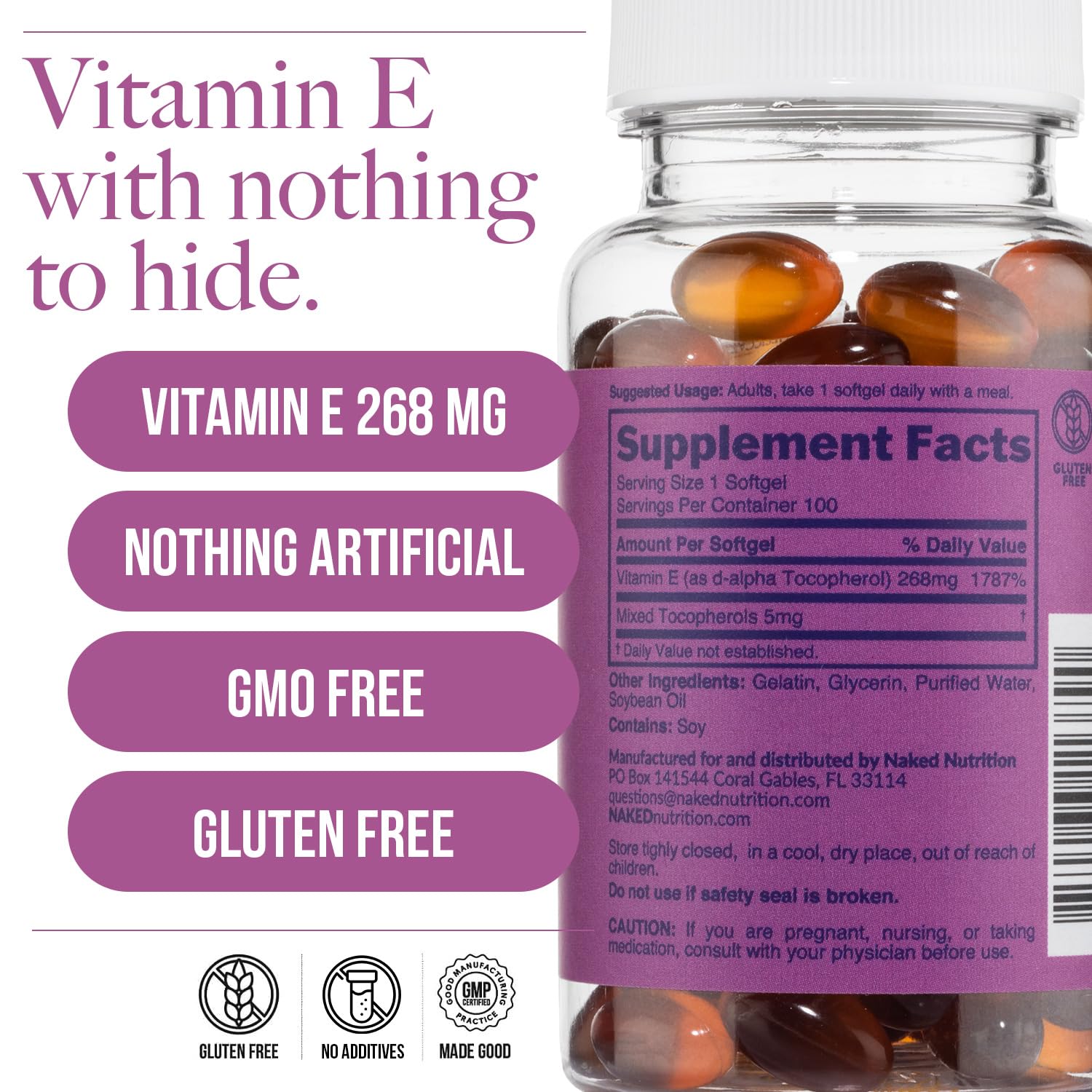 Naked Vitamin E promotes heart health