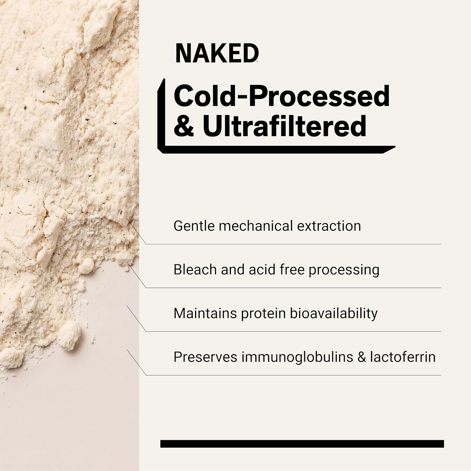 NAKED whey protein with no additives