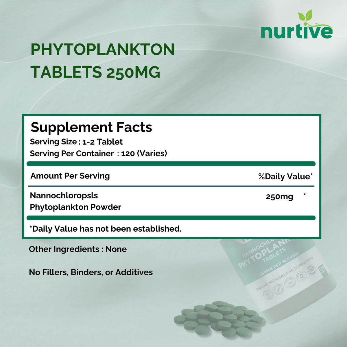 Nannochloropsis phytoplankton for vitality