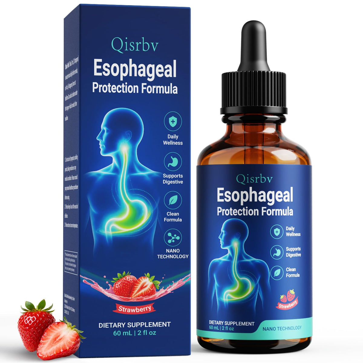 Nano esophageal relief drops strawberry