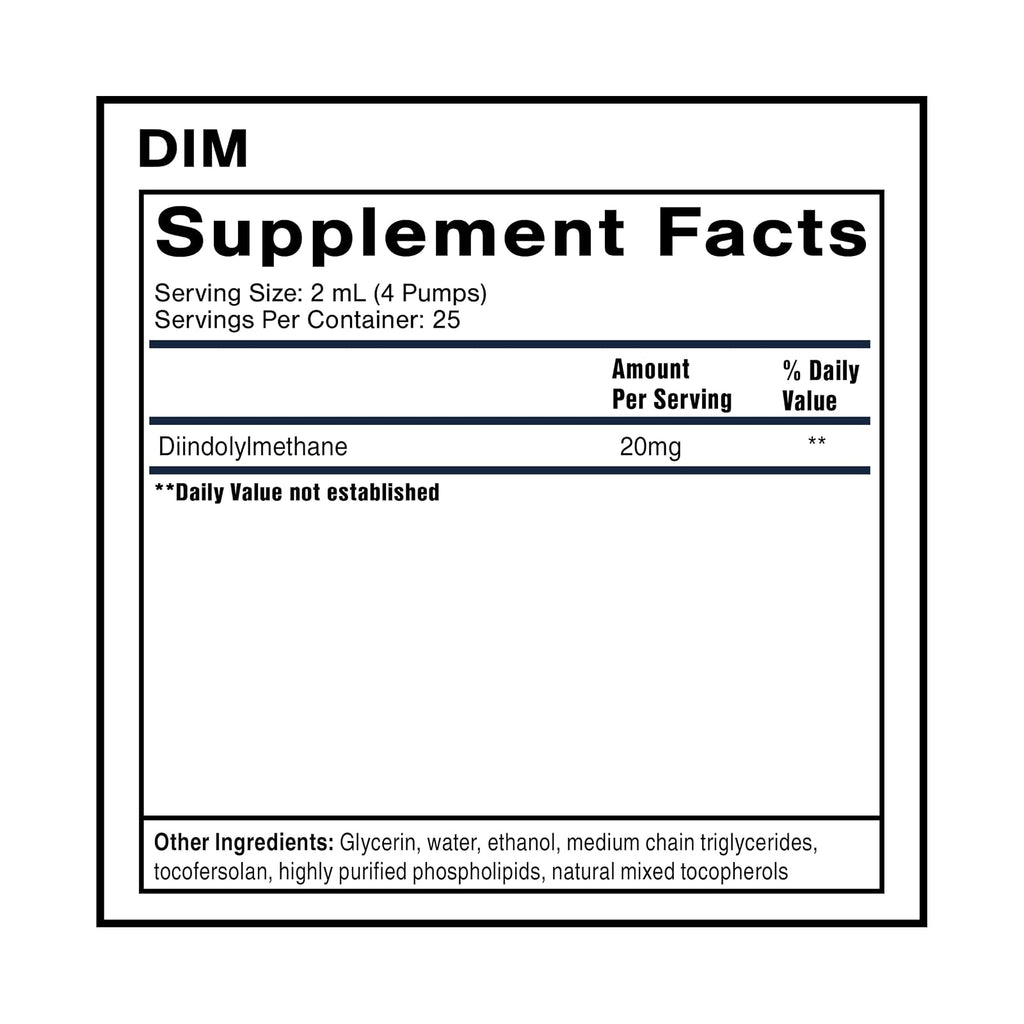 Nanoemulsified DIM for enhanced absorption