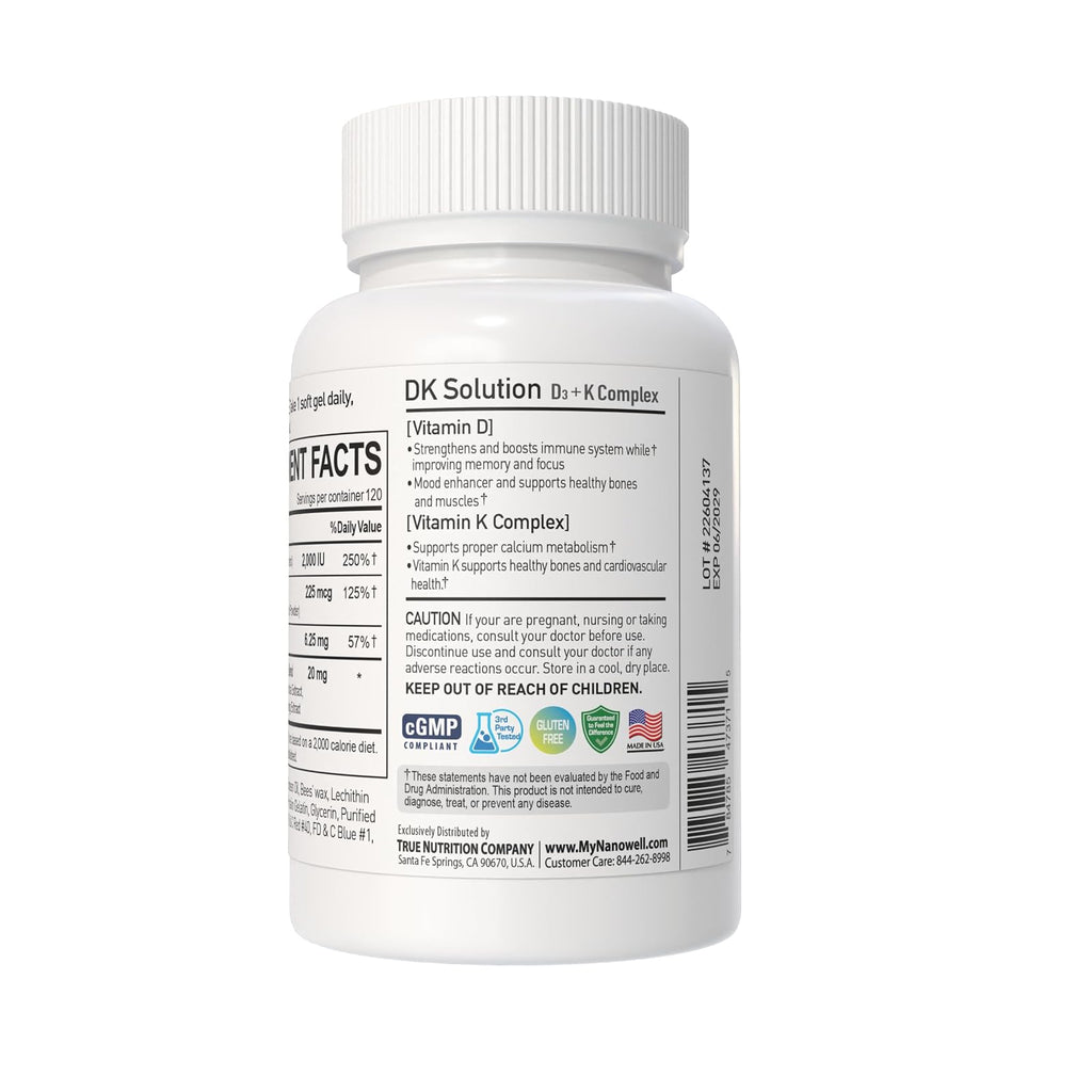 NANOWELL Vitamin D3 K2 for overall wellness