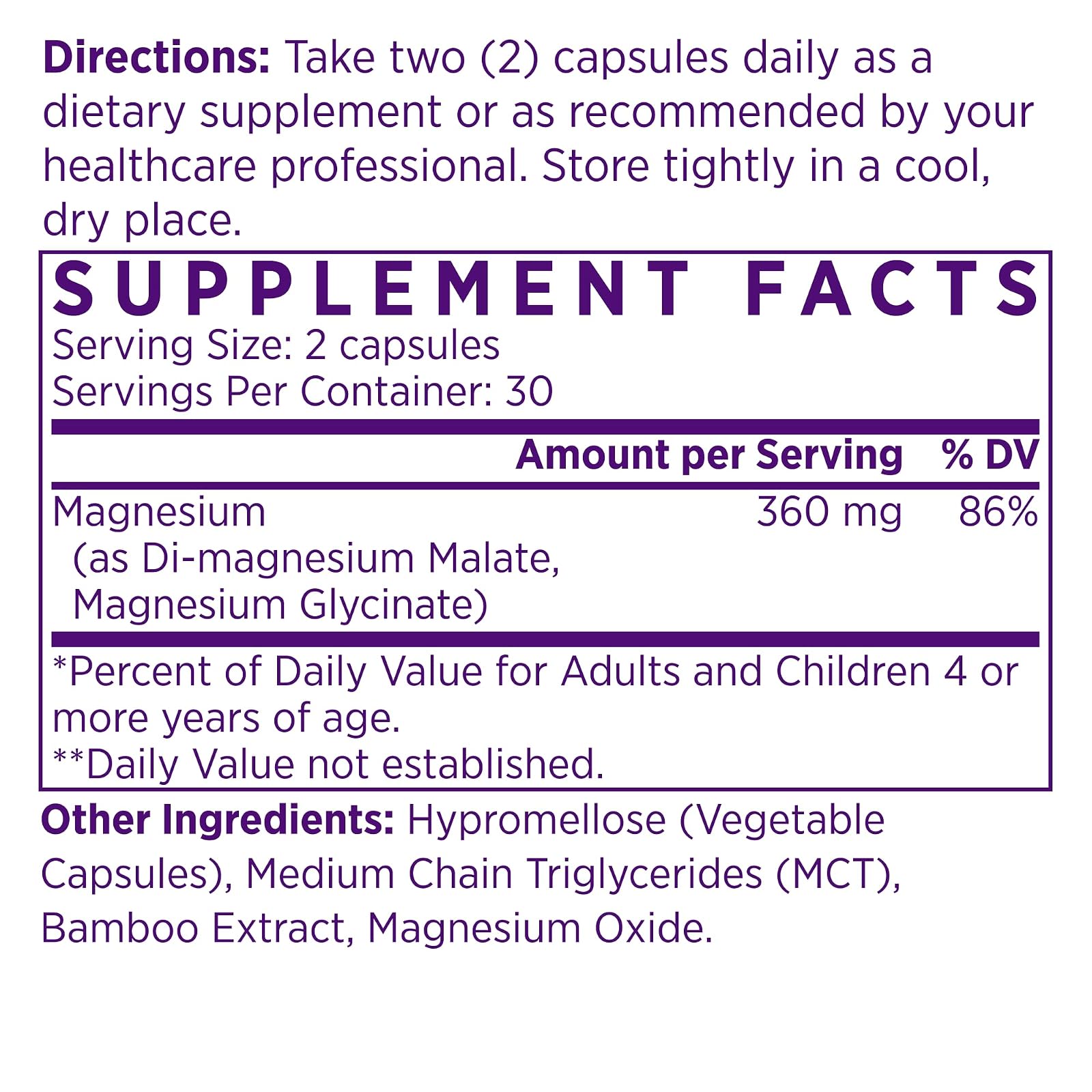 NAOMI magnesium malate capsules