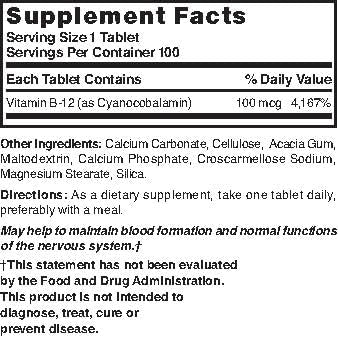 NAT B Vitamin B12 for metabolism