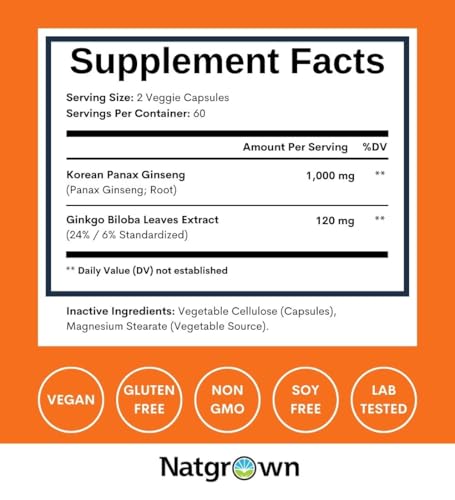 Natgrown ginkgo biloba for cognitive support