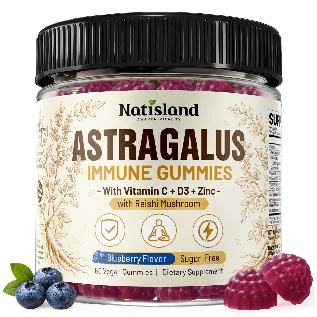 NATISLAND astragalus organic gummies benefits