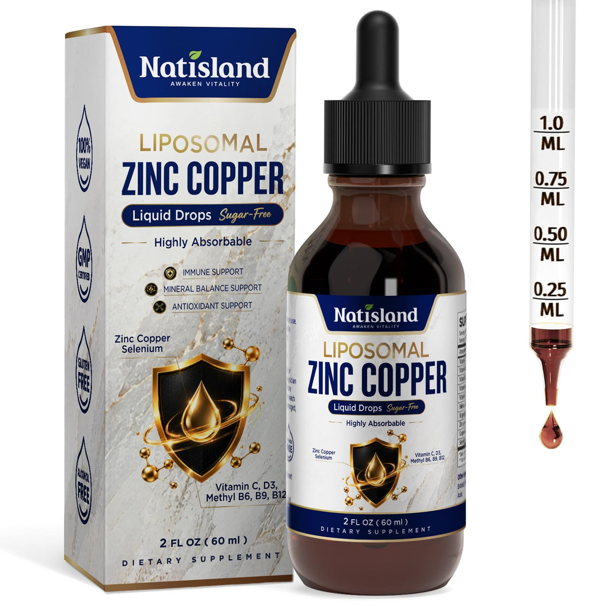 NATISLAND liquid zinc picolinate drops