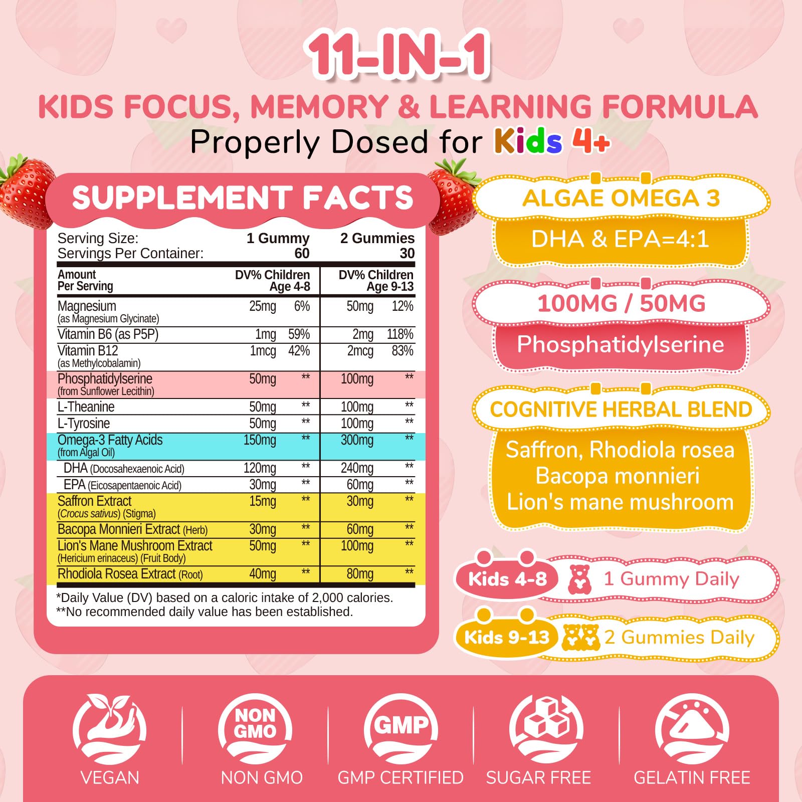 NATISLAND multivitamins for children's focus