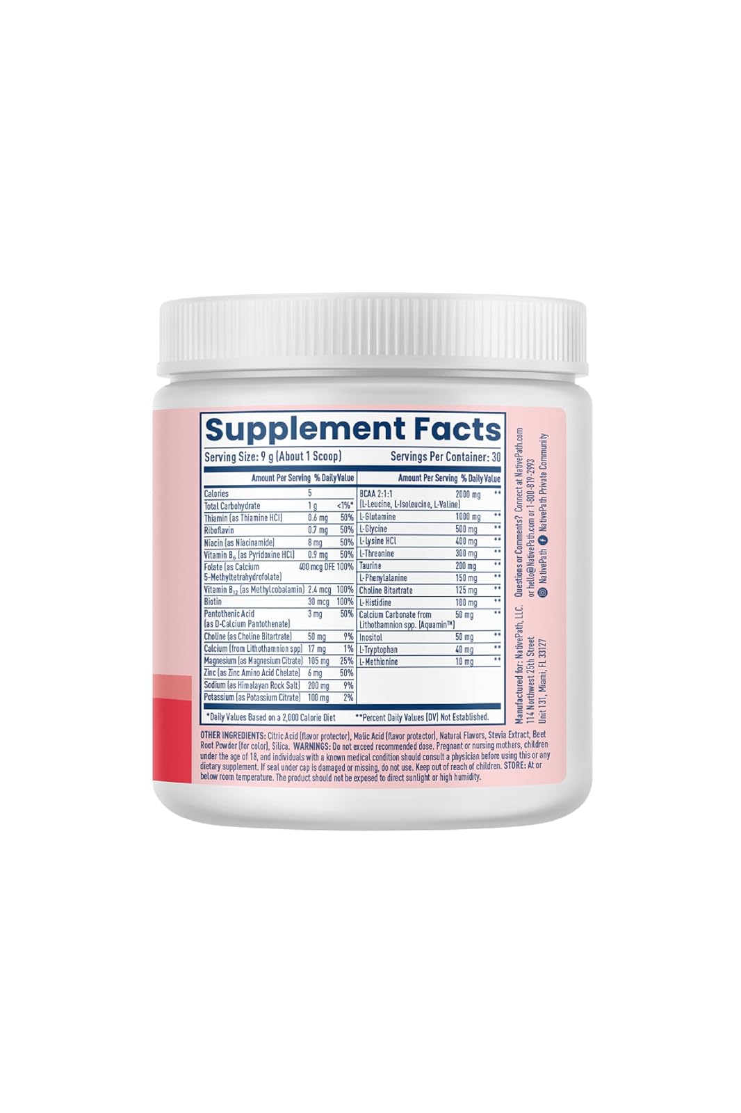NativePath hydration powder with electrolytes