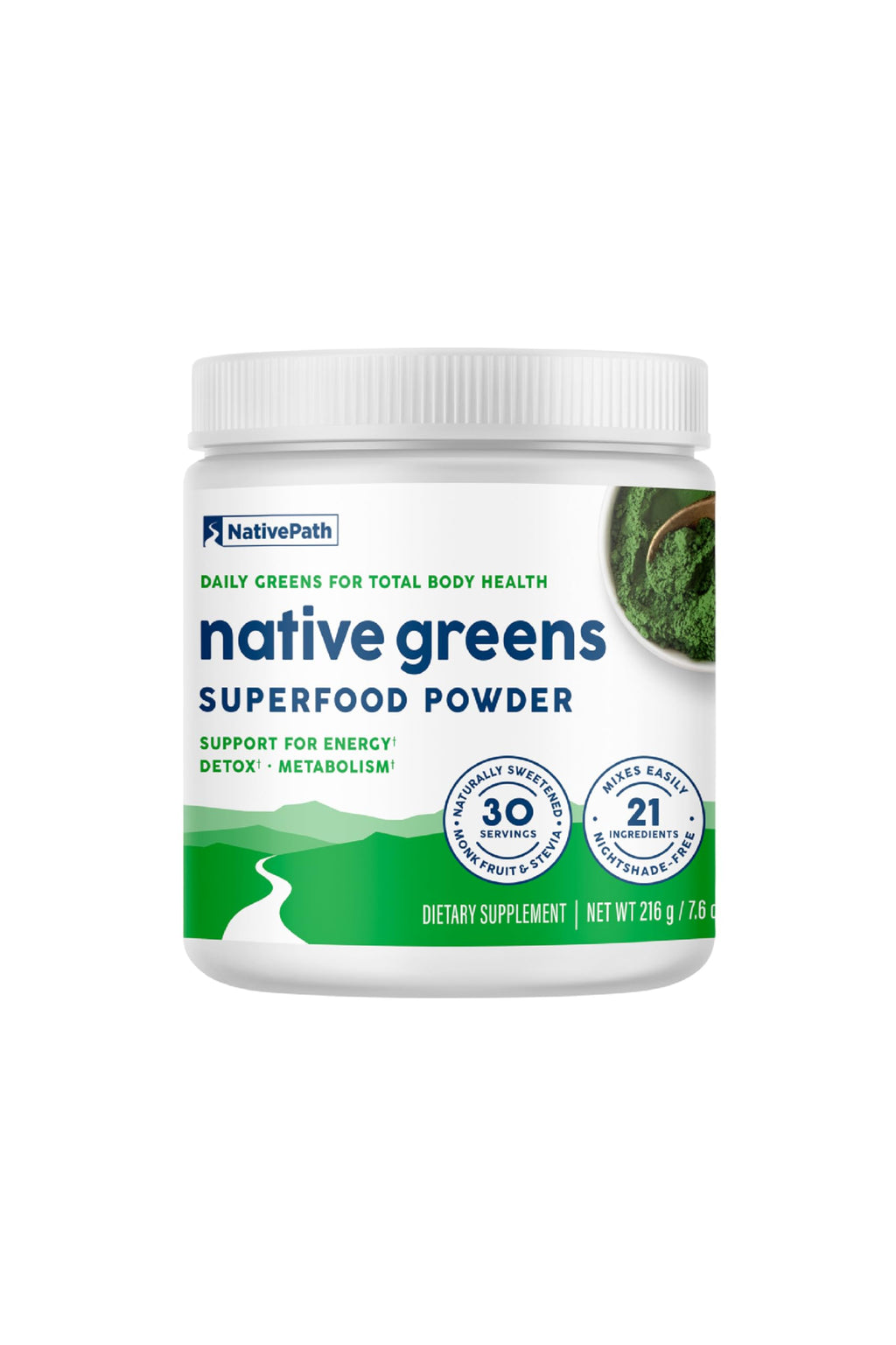NativePath Super Greens blend for energy