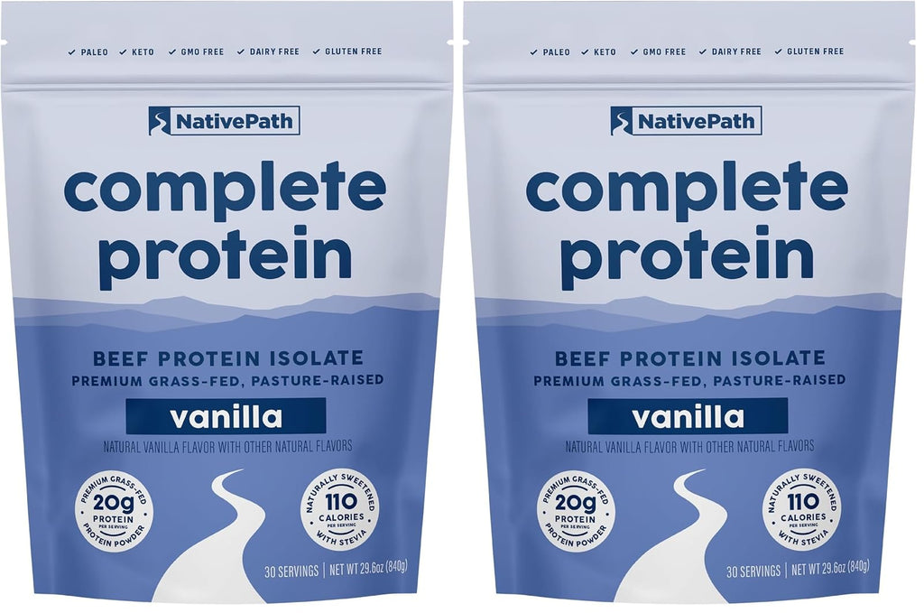 NativePath vanilla beef protein powder