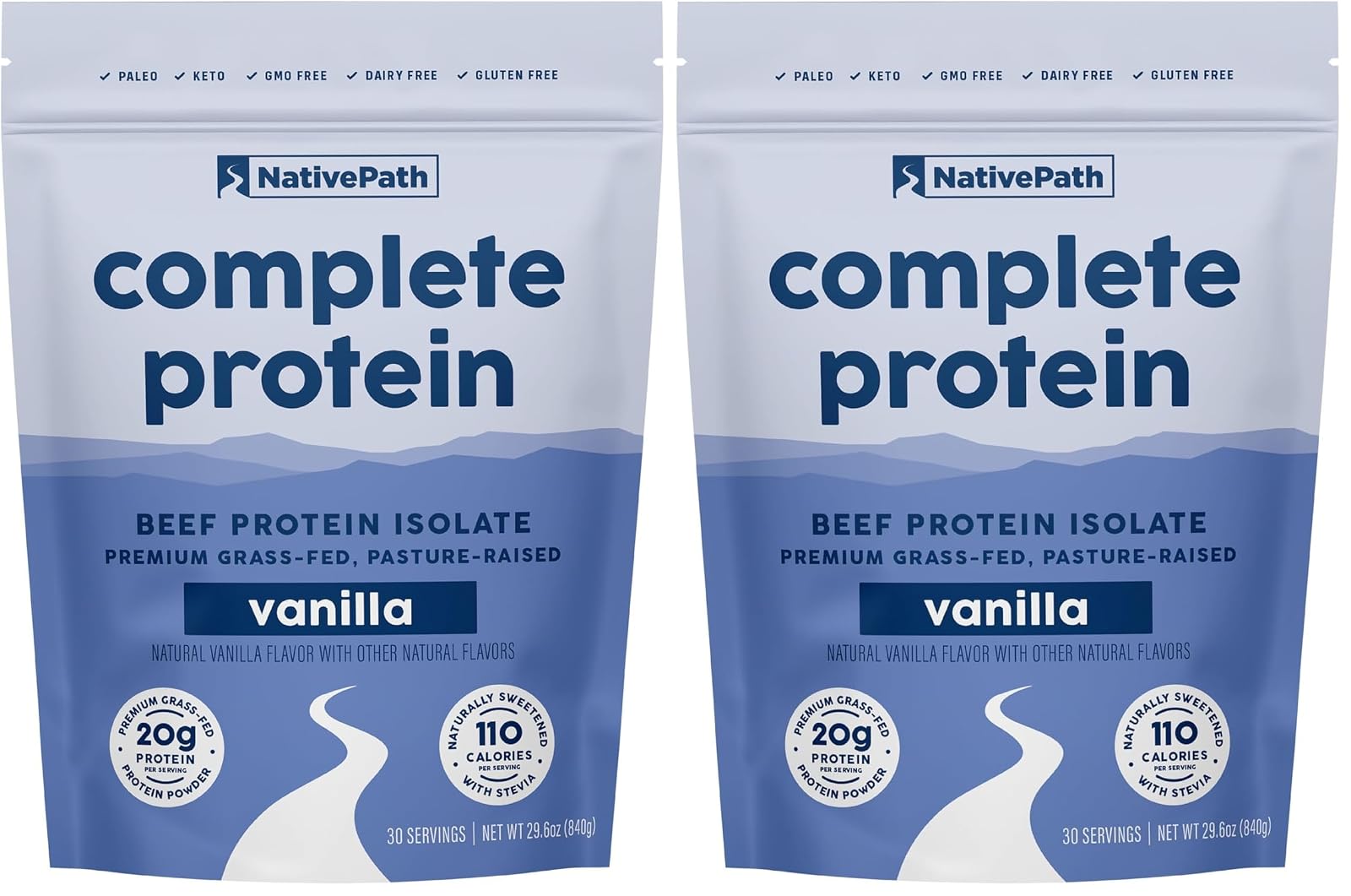 NativePath vanilla beef protein powder