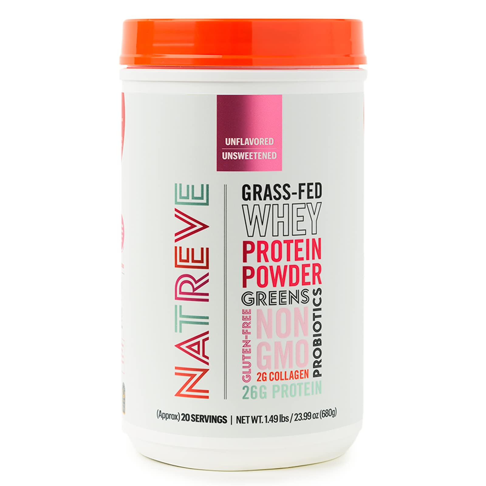 Natreve whey protein powder unflavored