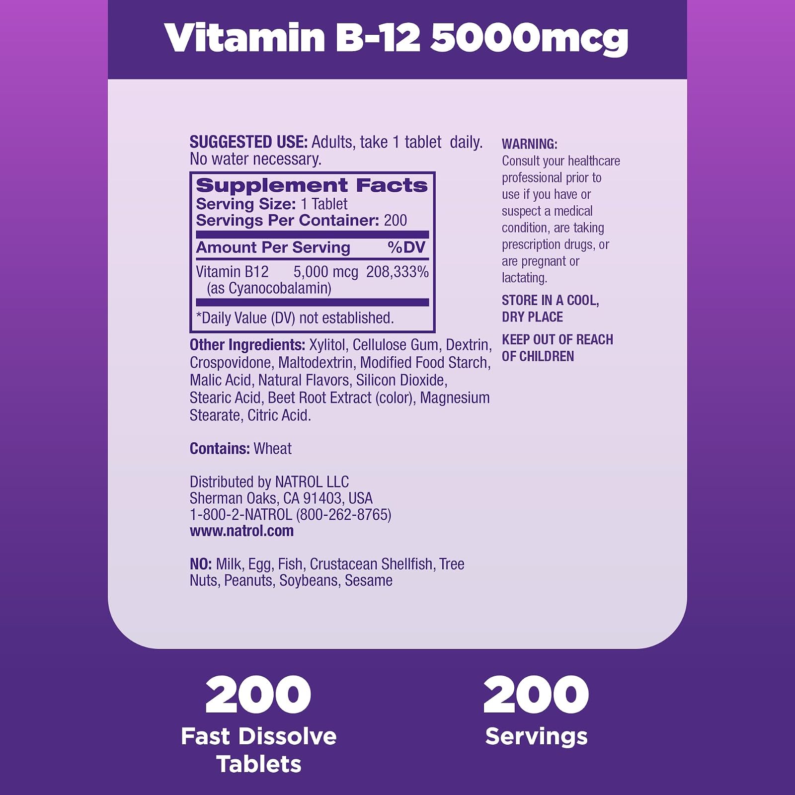 natrol b12 tablets for immune support