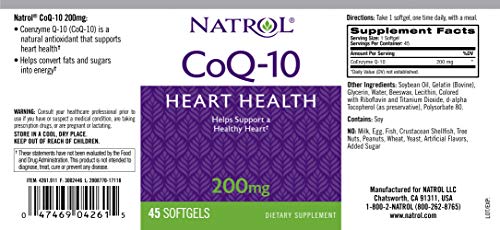 Natrol CoQ-10 softgels for antioxidant support