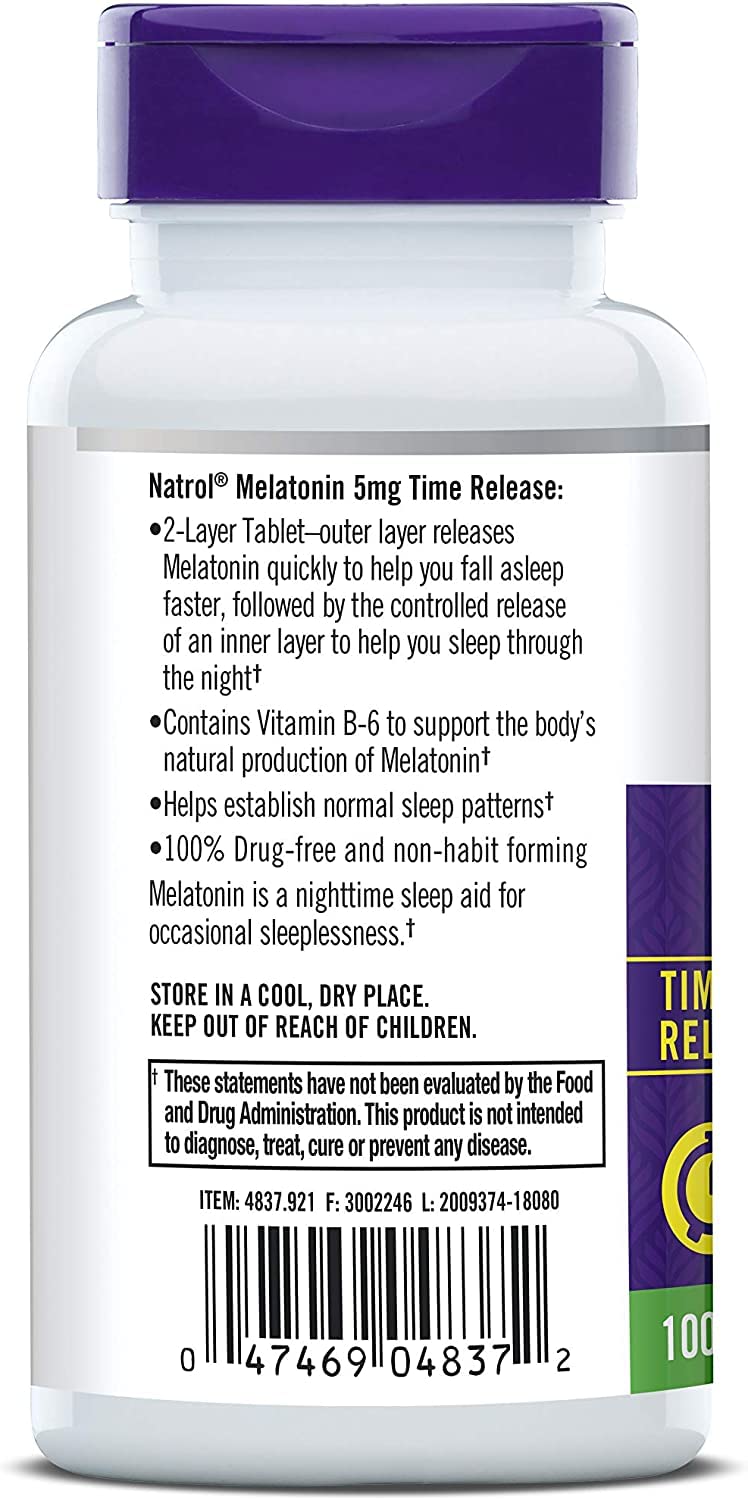 natrol melatonin time release tablets